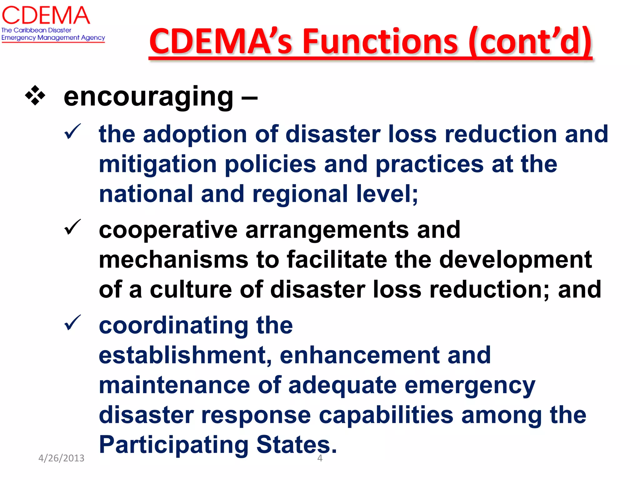Monitoring and evaluation: The Caribbean Disaster Emergency Management ...