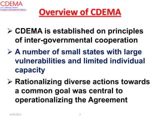 Monitoring and evaluation: The Caribbean Disaster Emergency Management ...