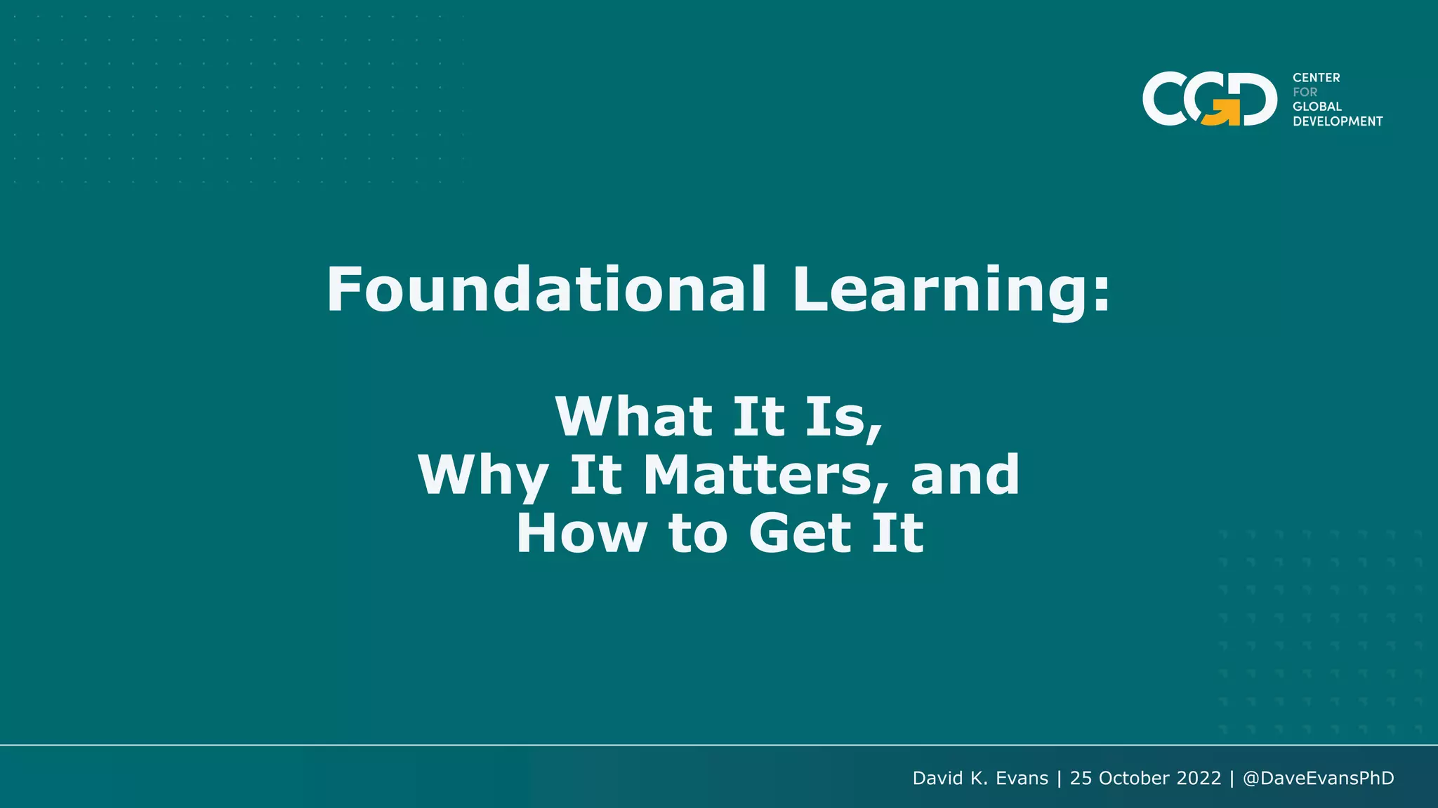 Foundational Learning: What It Is, Why It Matters, and How To Get It | PDF