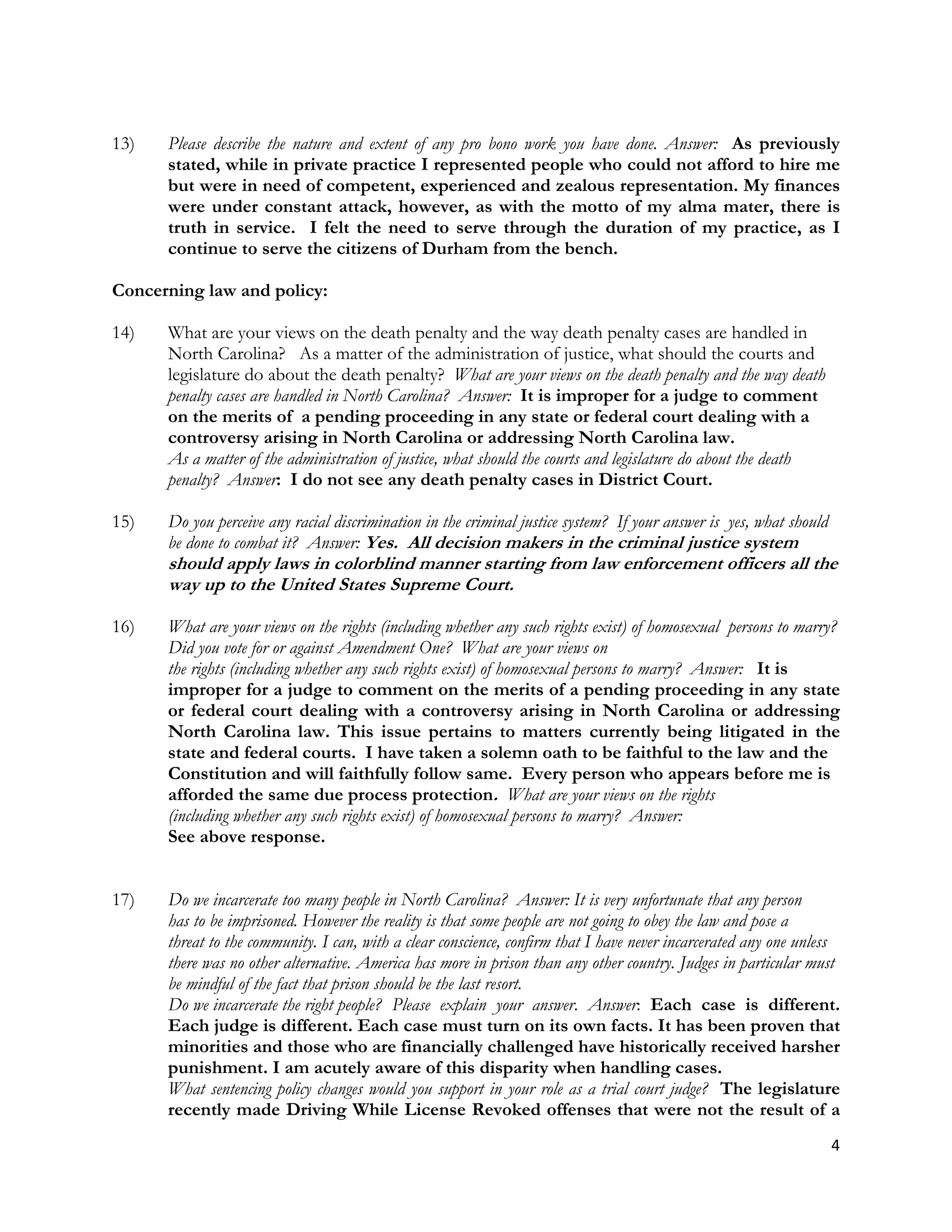 Pat Evans 2014 PA-PAC Questionnaire | PDF