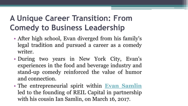 Evan Samlin's Extraordinary Journey: From Early Life to Comedy ...