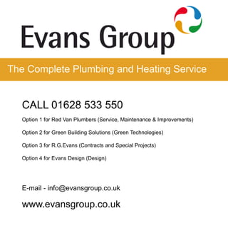 Evans group - Plumbing and Heating | PDF