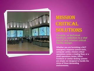 Control Room Design and Functionality | Evans Consoles PPT | PPTX