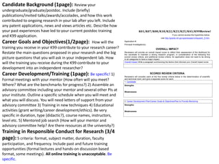 Considerations in Applying for a K99 Award: the NIH "Pathway to ...