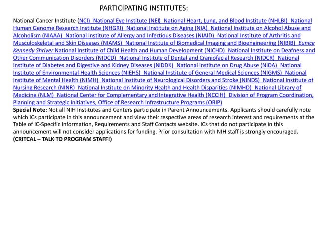 Considerations in Applying for a K99 Award: the NIH "Pathway to Independence" - Chris Evans, PhD ...