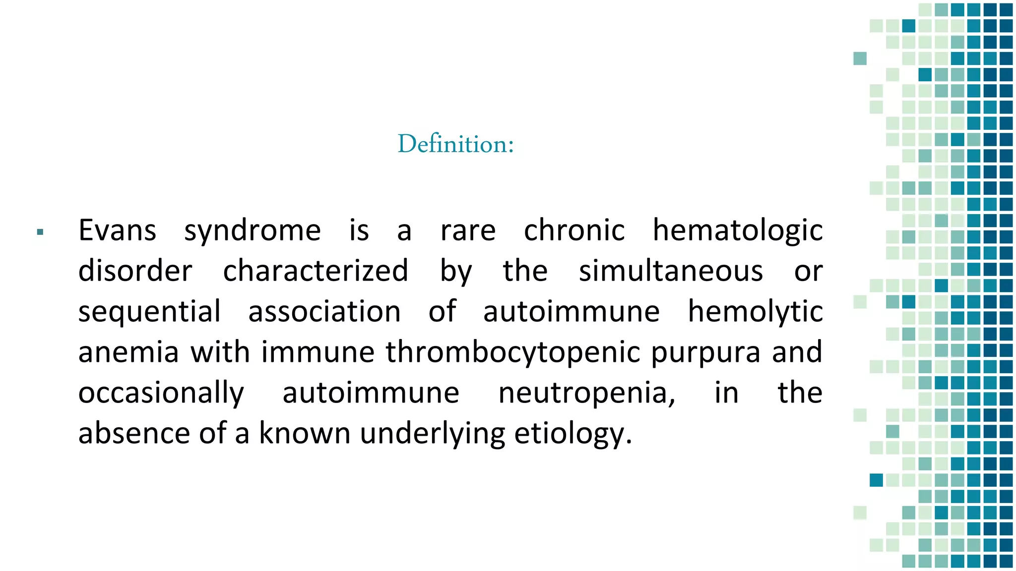 Evans syndrome | PPTX