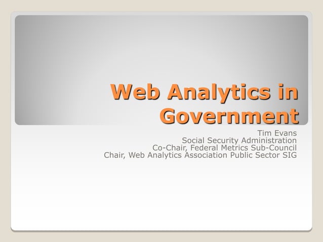 Government Web Analytics | PPT