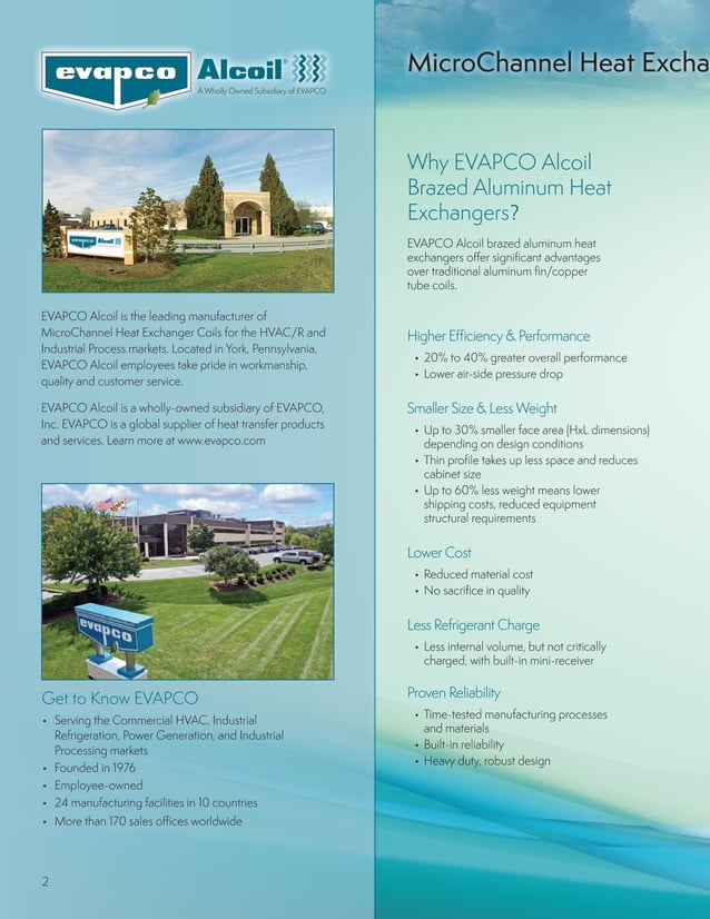 Evapco alcoil corporate_brochure | PDF | Physics | Science