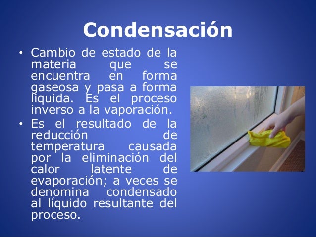 Evaporación y condensación