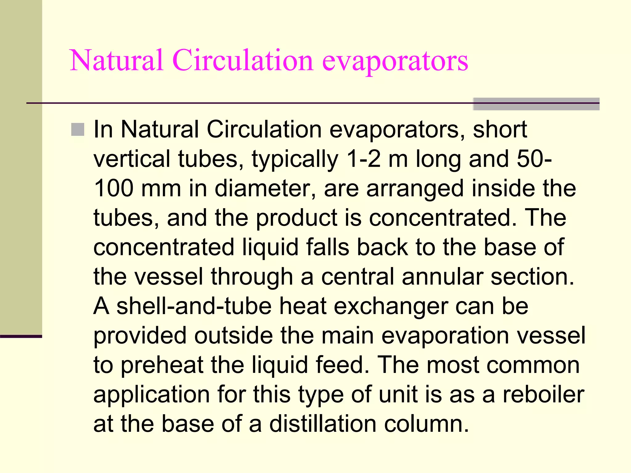 Evaporation and types of evaporators used in processing industries. | PPT