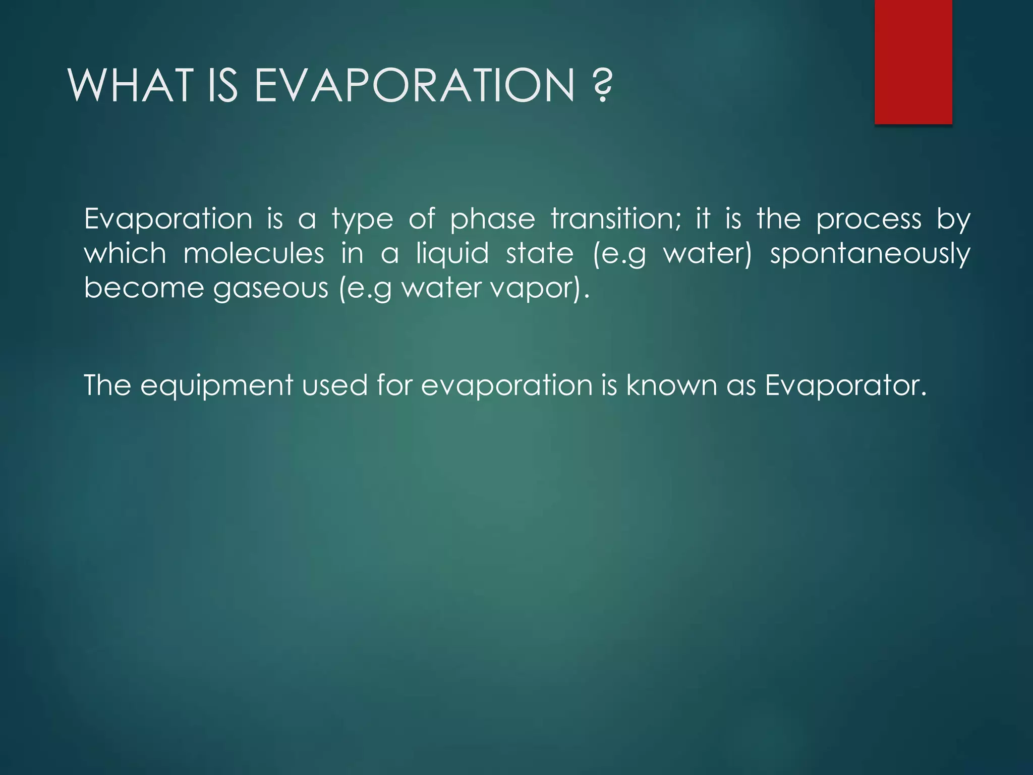 Evaporation | PPTX