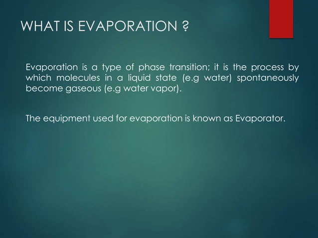 Evaporation | PPT