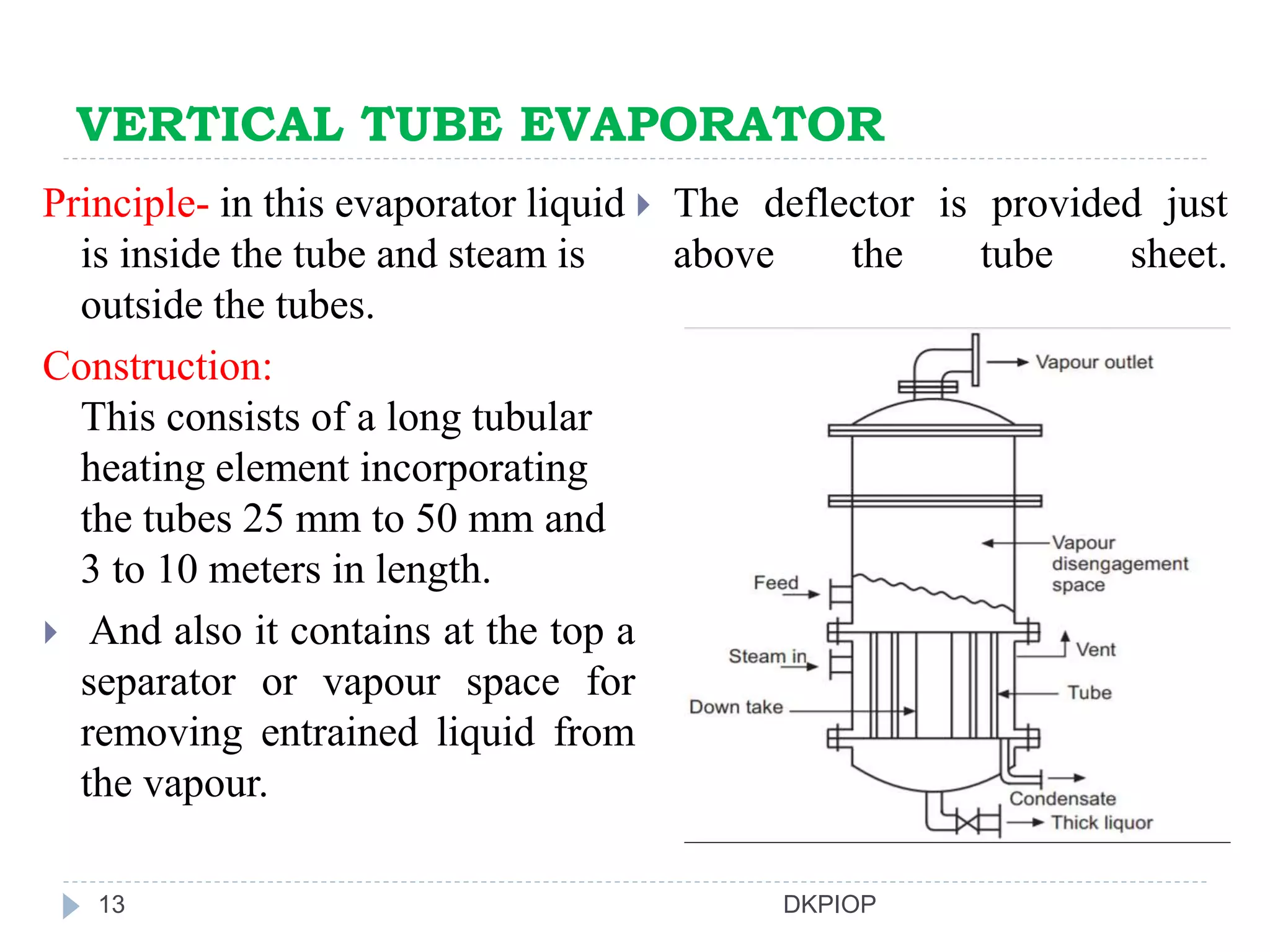 Evaporation, Pharmaceutical Engineering, Evaporators construction working Advantages | PPTX