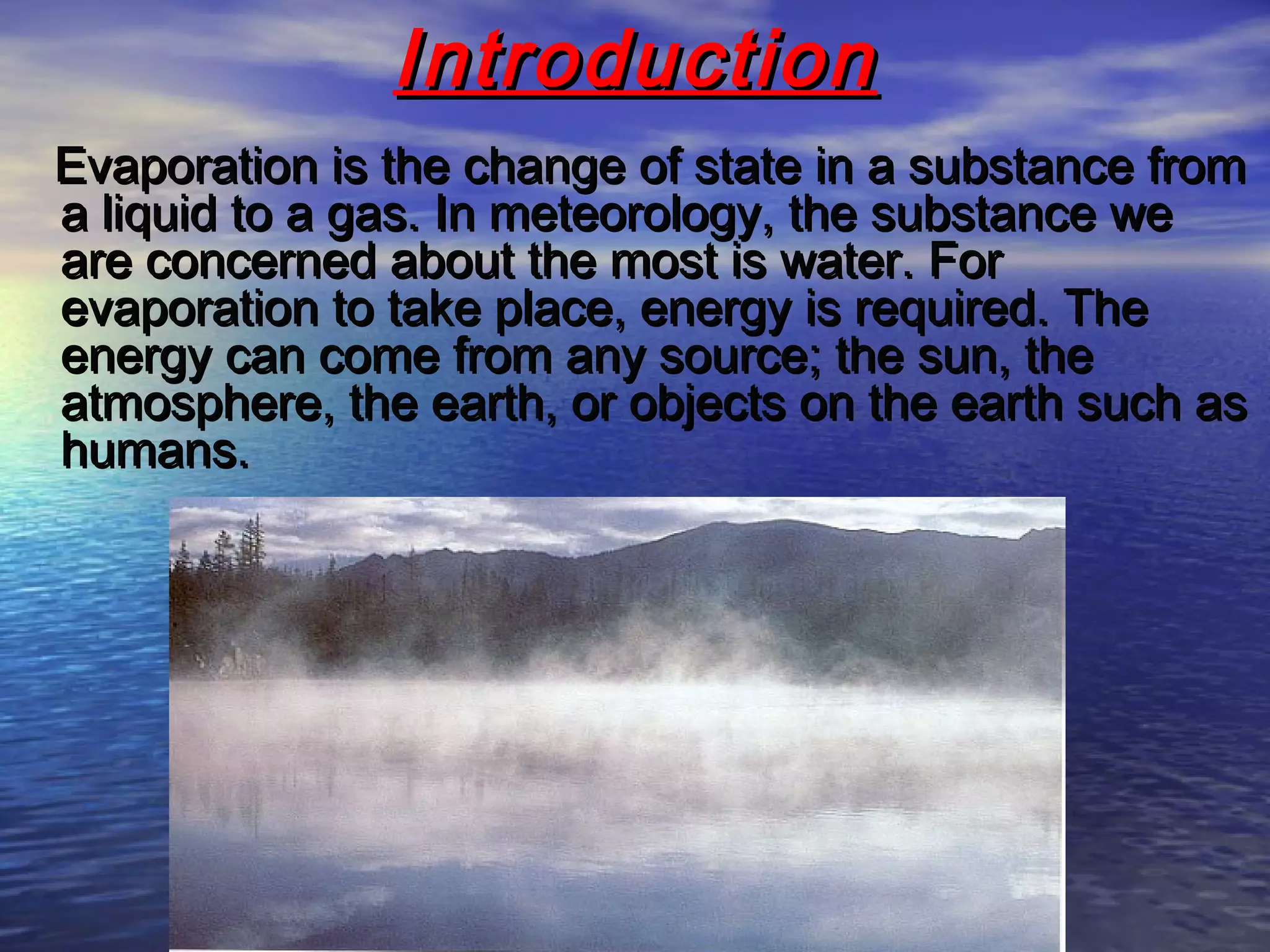 Evaporation | PPT