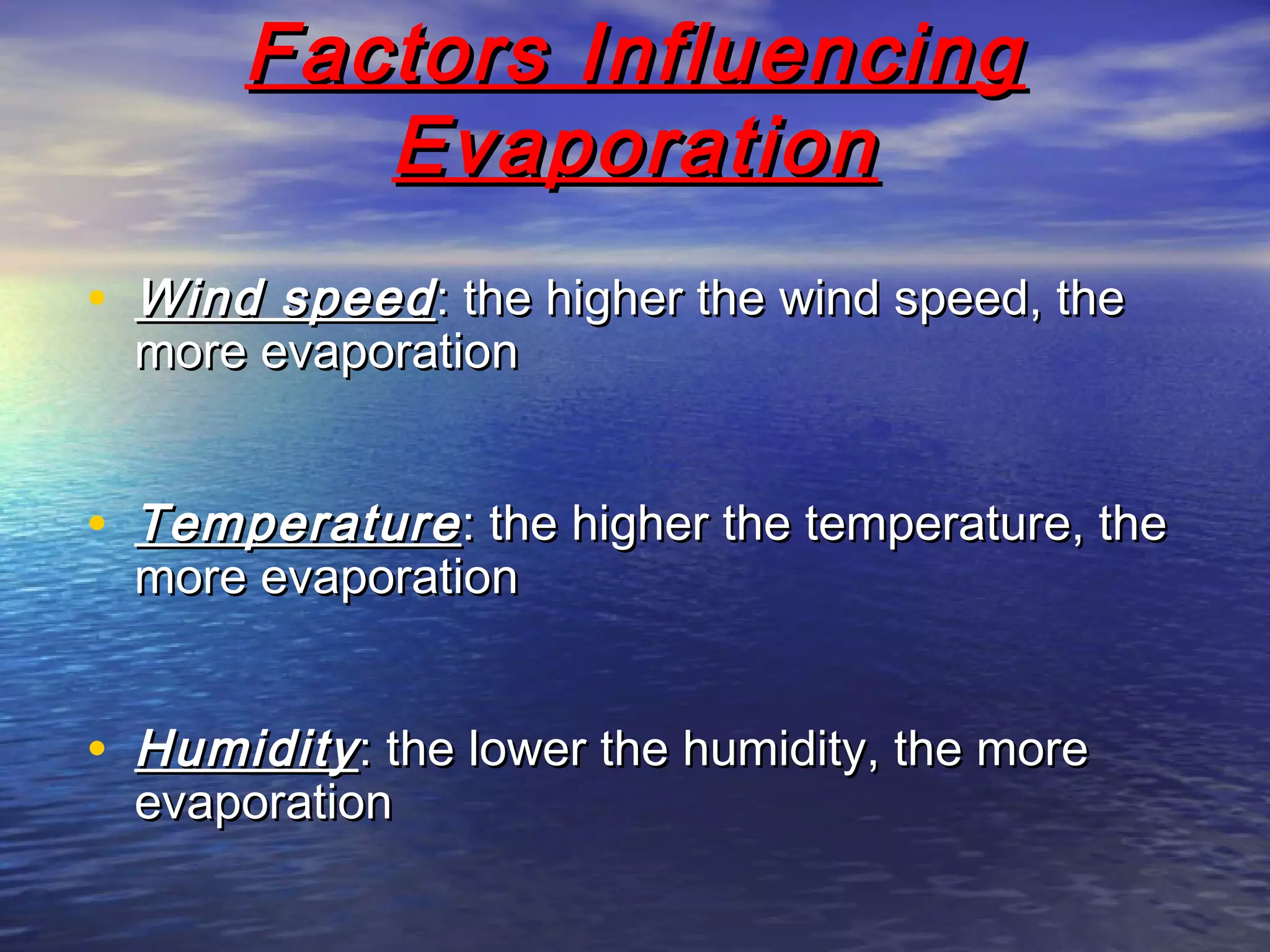 Evaporation | PPT