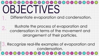 Evaporation and Condensation - phase change | PPTX