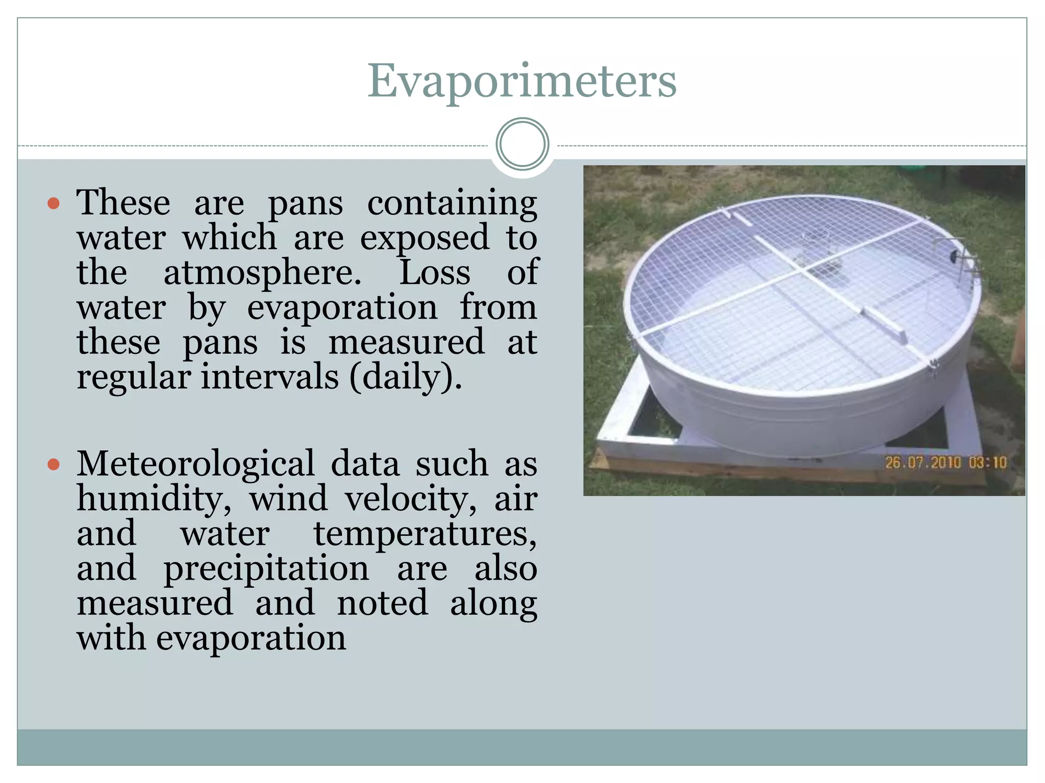 Evaporation and transpiration for hydrology subject | PPTX