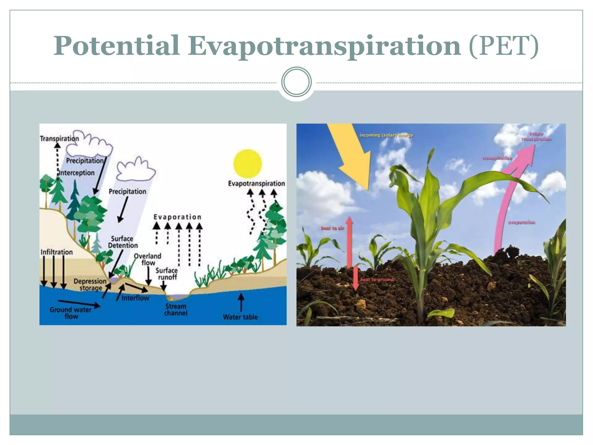 Evaporation and transpiration for hydrology subject | PPTX