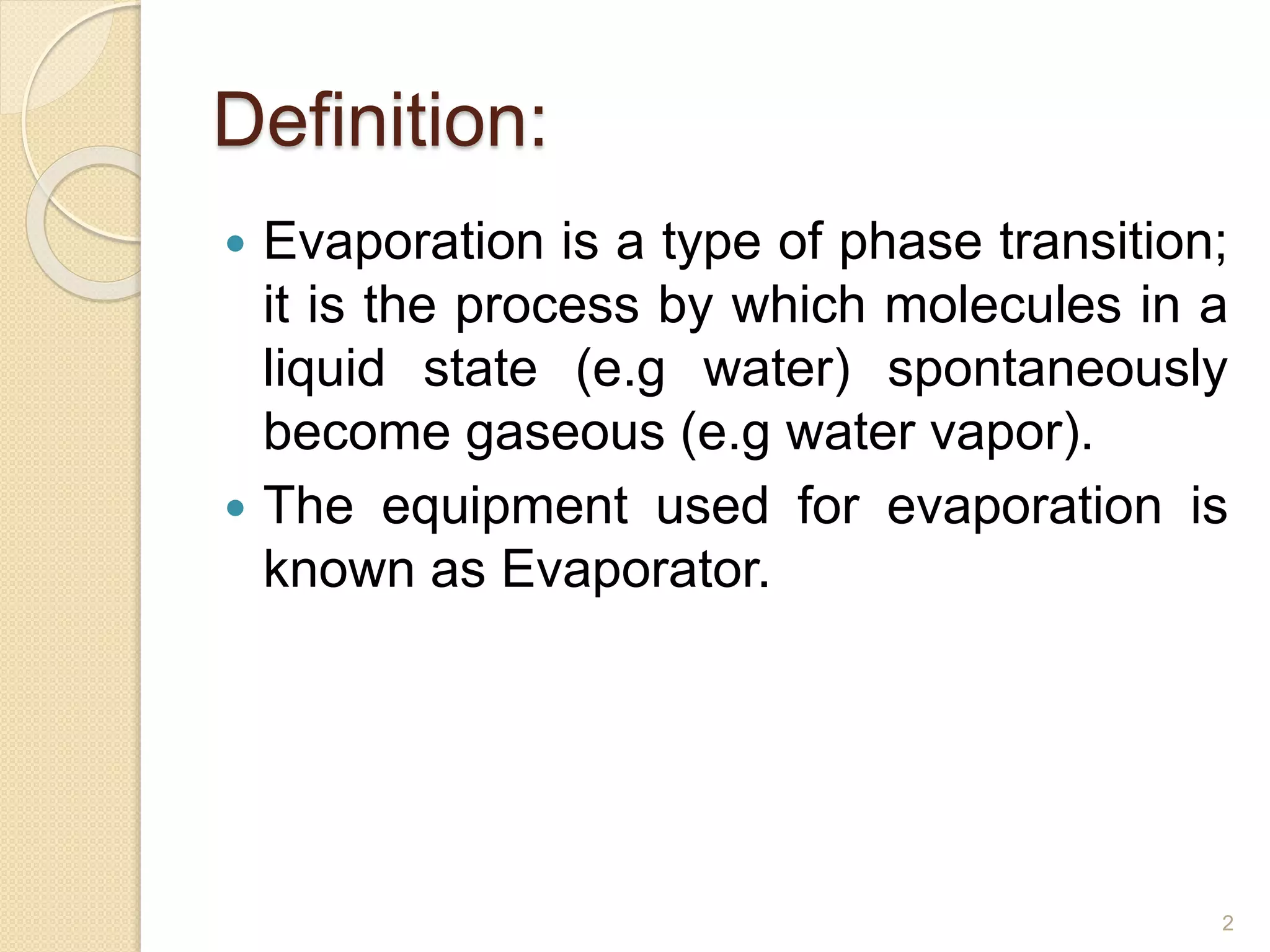 Evaporation by ankita yagnik | PPTX