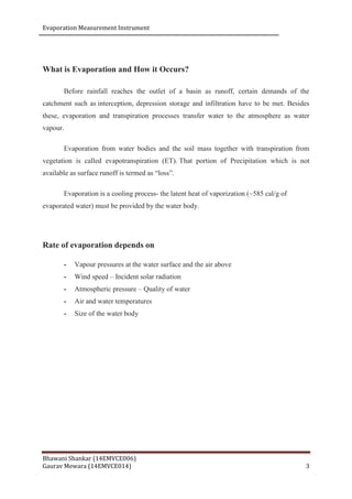 Evaporation pan meter | PDF