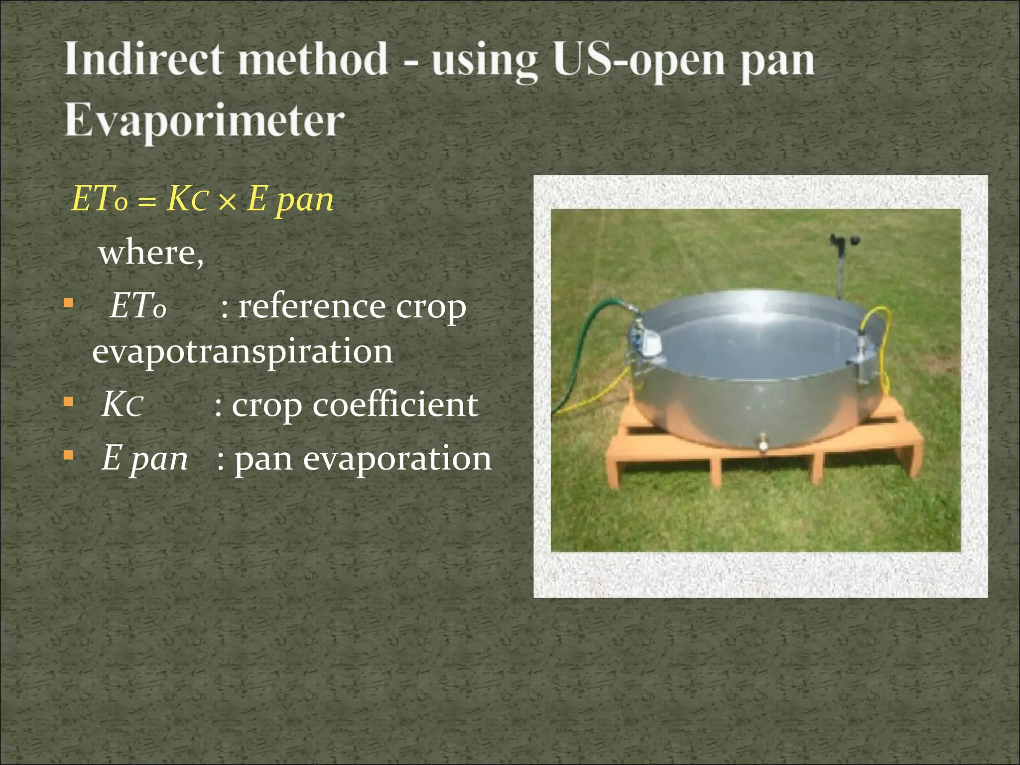 Evaporation, transpiration and evapotranspiration | PPT
