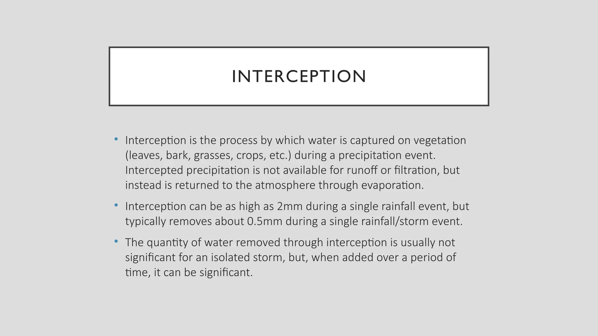 Evaporation, transpiration, interception and depression storage.pptx
