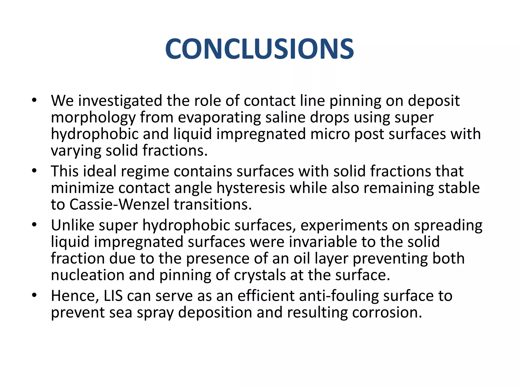 Evaporation crystallization in drops on super hydrophobic and liquid ...