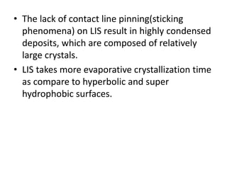 Evaporation crystallization in drops on super hydrophobic and liquid ...