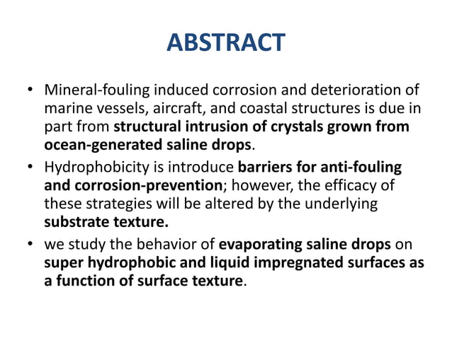 Evaporation crystallization in drops on super hydrophobic and liquid ...
