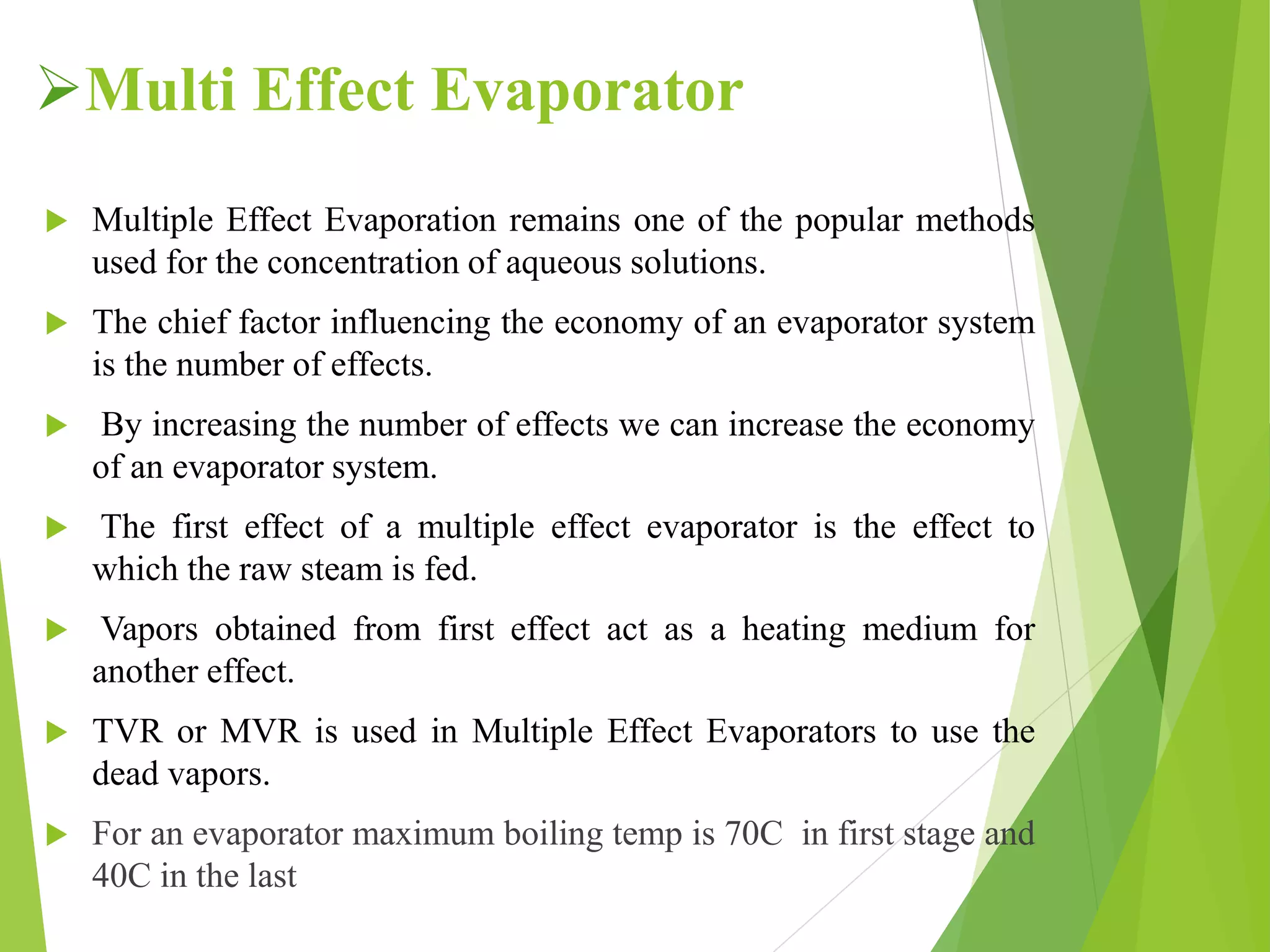 Multi Effect Evaporators | PPTX | Chemistry | Science