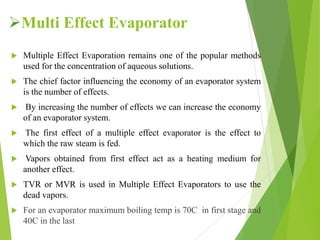 Multi Effect Evaporators | PPTX