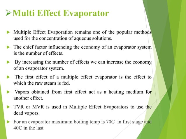 Multi Effect Evaporators | PPTX | Chemistry | Science