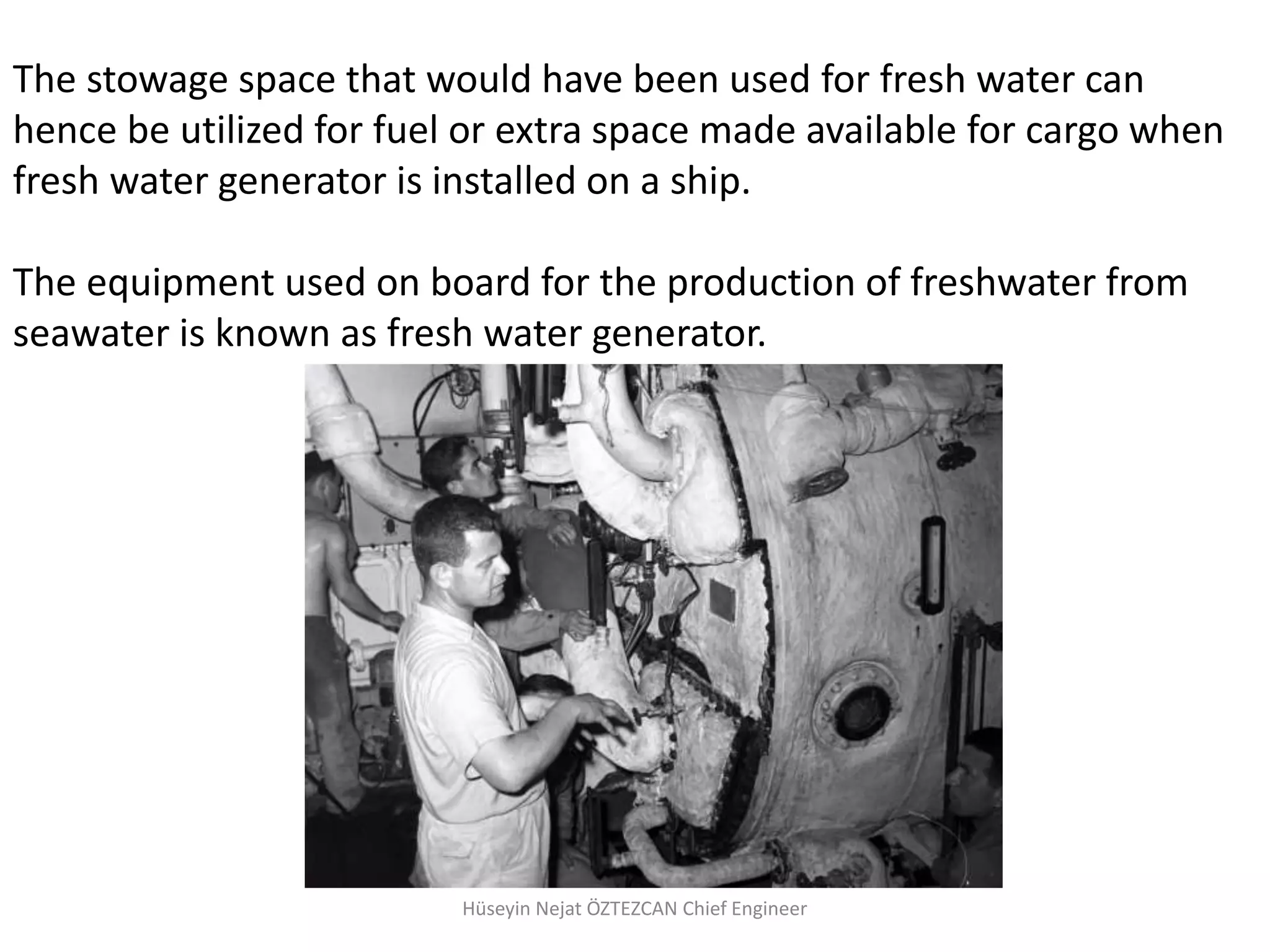 Marine Fresh Water Generators | PPTX | Chemistry | Science