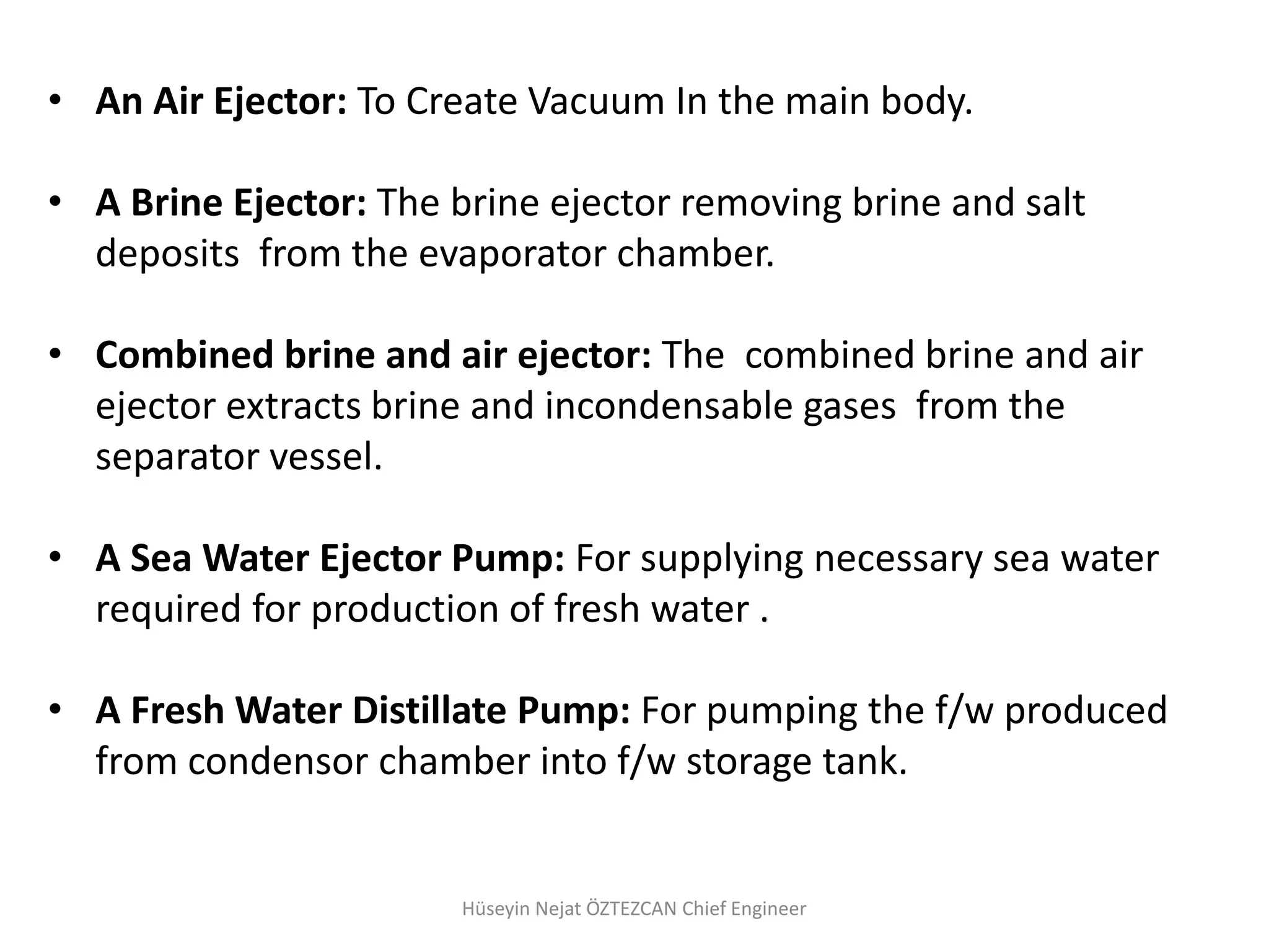 Marine Fresh Water Generators | PPTX