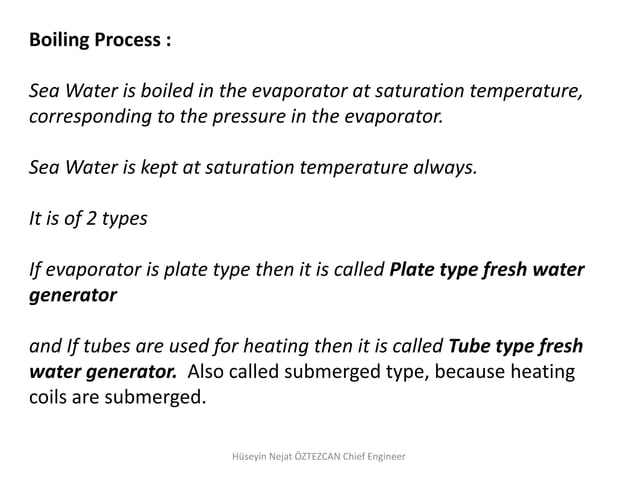 Marine Fresh Water Generators | PPTX | Chemistry | Science