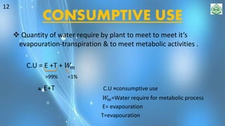 Evapotranspiration & consumptive use | PPTX