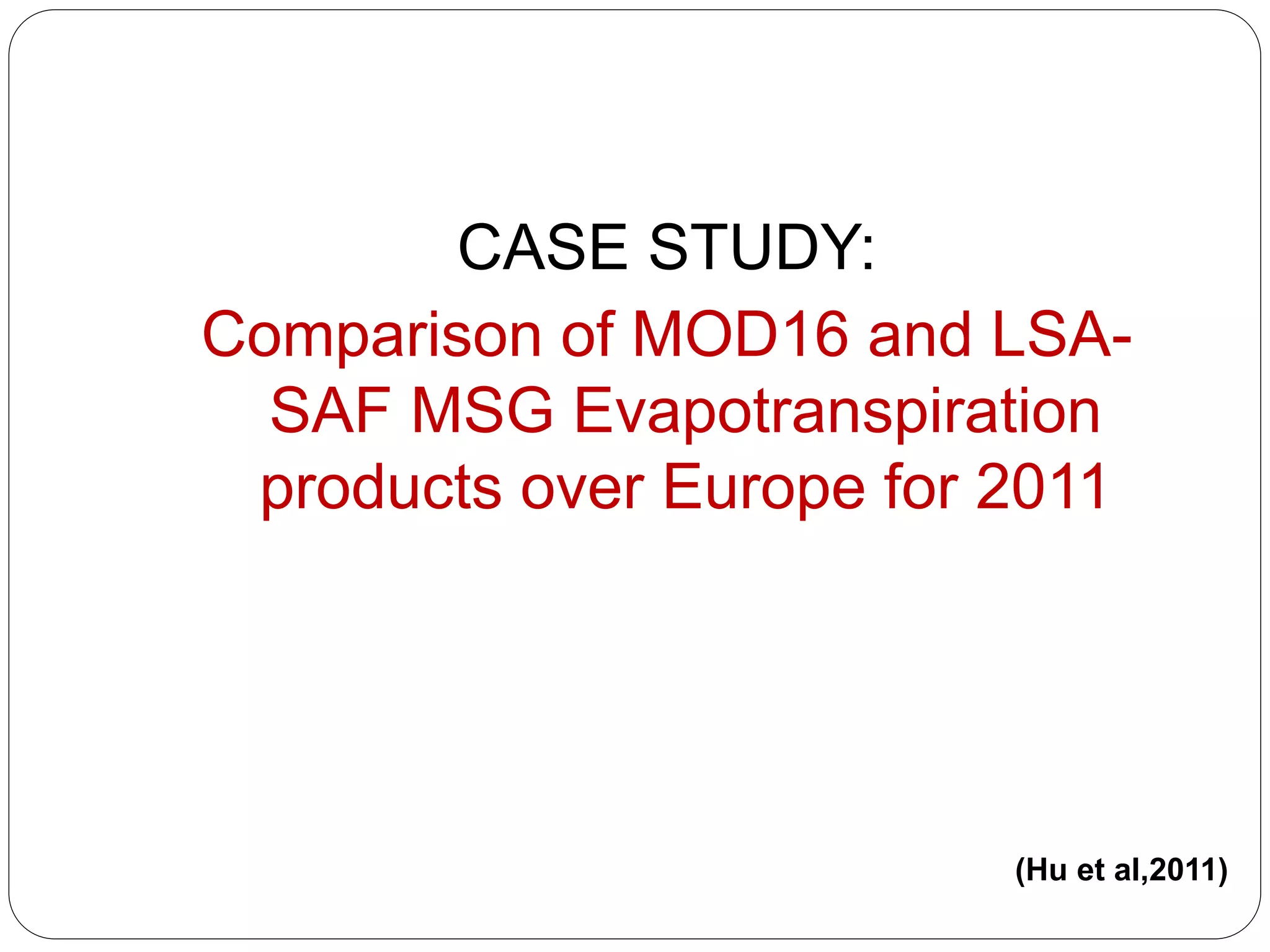 Evapotranspiration estimation with remote sensing | PPTX