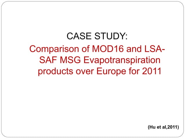 Evapotranspiration Estimation With Remote Sensing Pptx