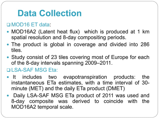 Evapotranspiration Estimation With Remote Sensing Pptx