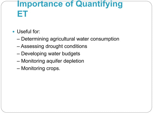 Evapotranspiration Estimation With Remote Sensing Pptx