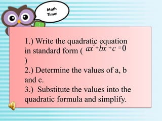 Quadratic Formula | PPTX