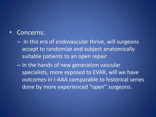 Evar in inflammatory aaa | PPTX