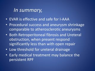 Evar in inflammatory aaa | PPTX