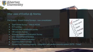 EvaSys module survey dashboard | PPT