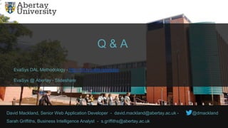 EvaSys module survey dashboard | PPT