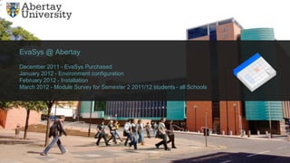 EvaSys module survey dashboard | PPT