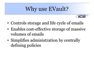 Enterprise vault basic fundamentals notes | PPT