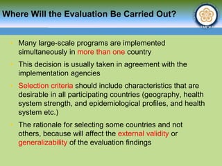 Evavluation of large scale health programs | PPTX