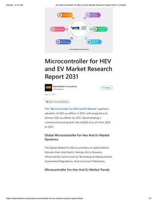 pmicroconrollers for EV and HEV based market research | PDF
