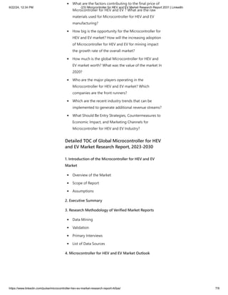 pmicroconrollers for EV and HEV based market research | PDF